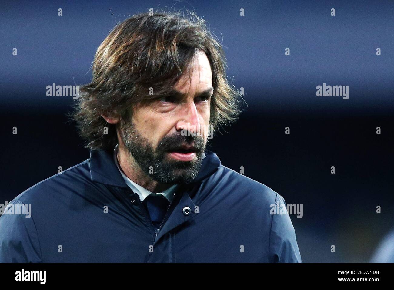 Andrea Pirlo head coach of Juventus during warm up before the Italian ...