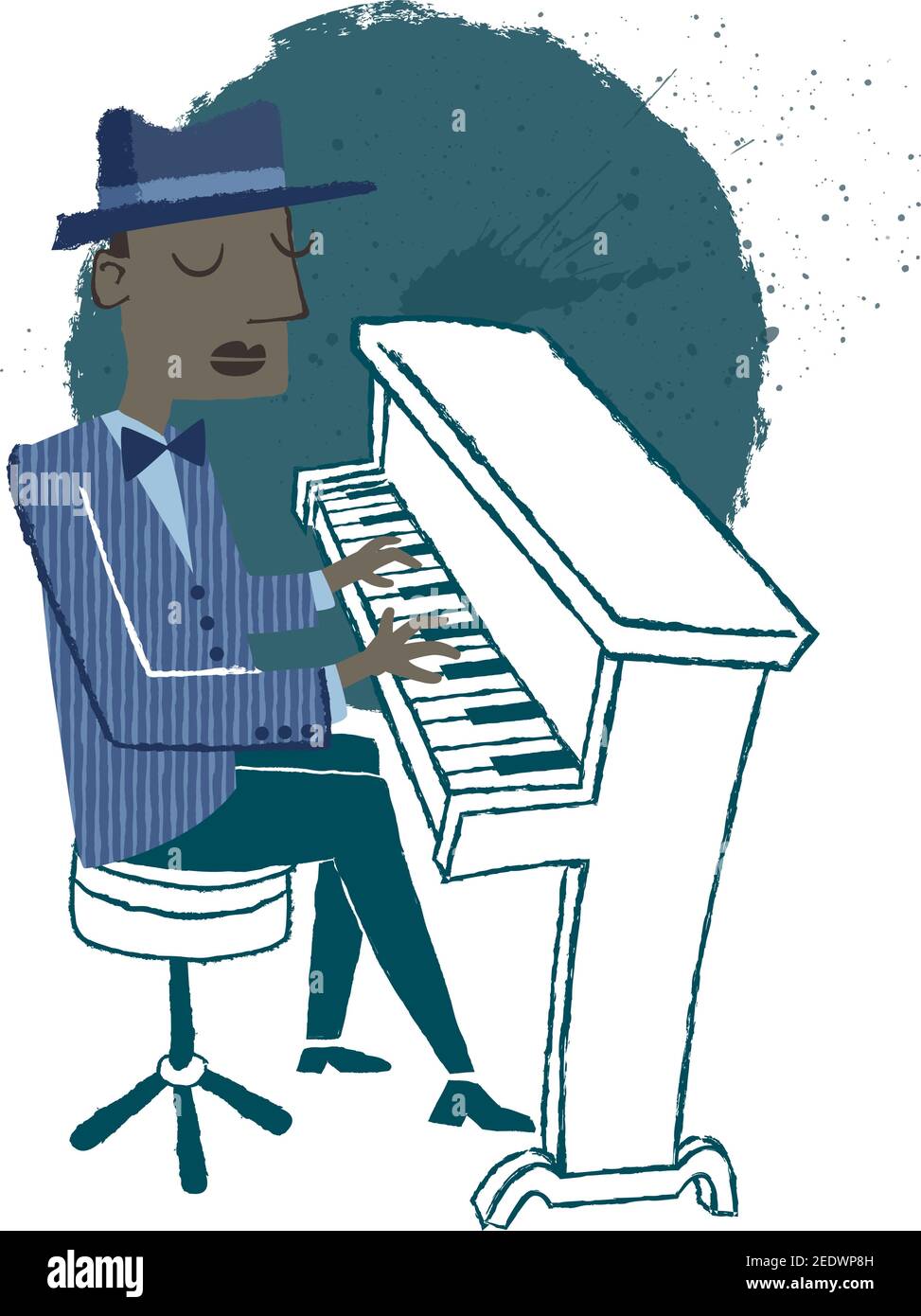 Playing Piano Drawing