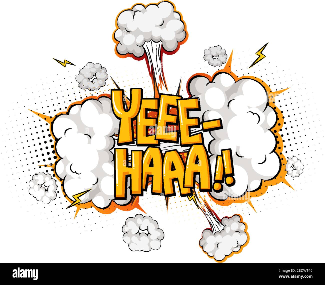 Comic speech bubble with yee-haa text illustration Stock Vector Image ...