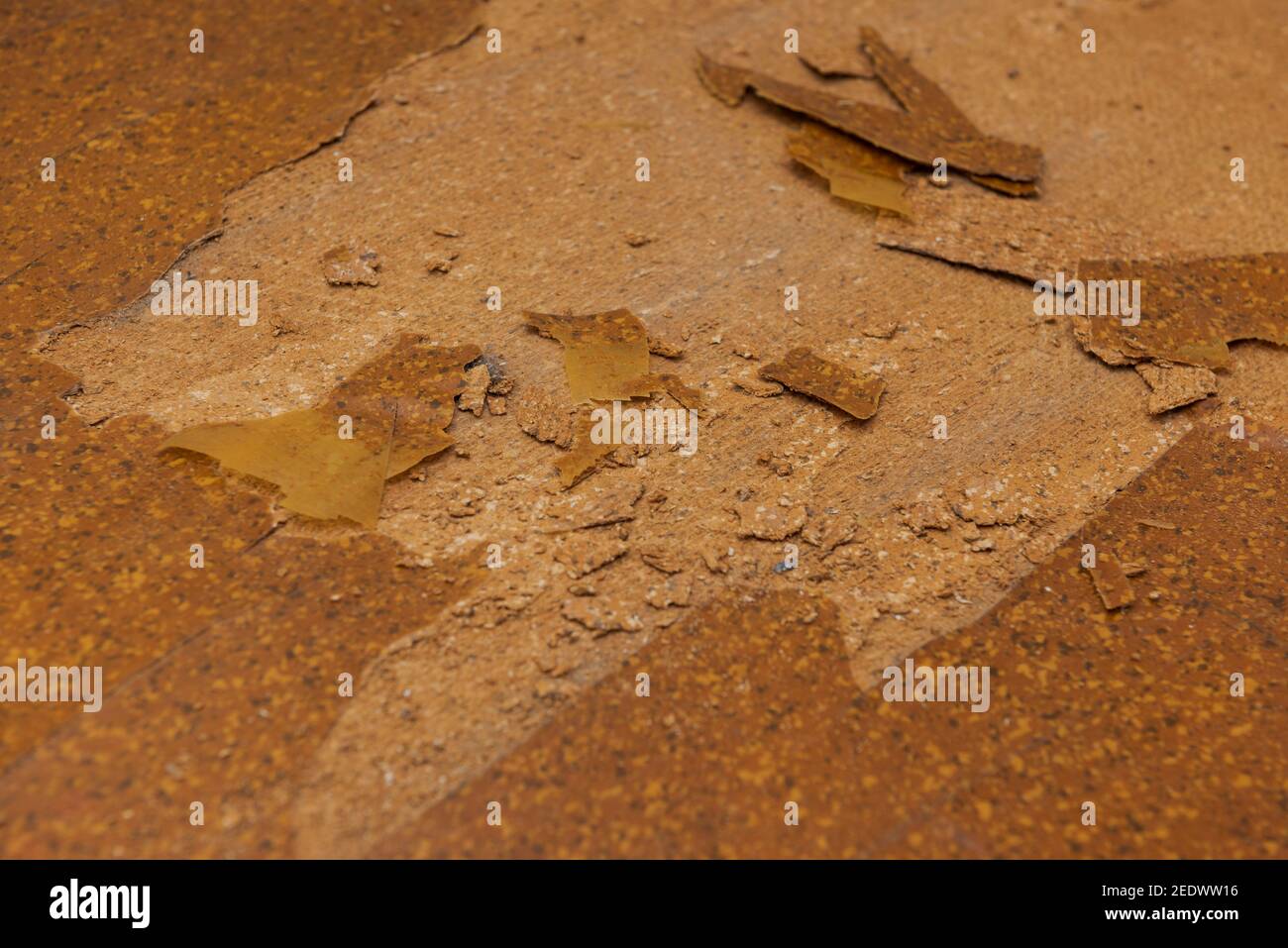 Partially scraped off old surface of furniture during restoration Stock ...