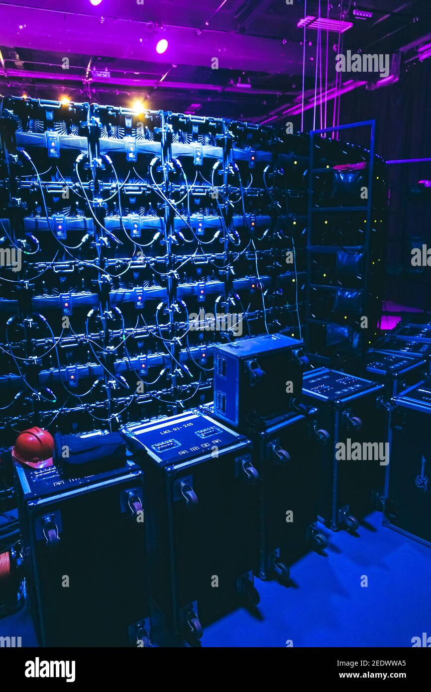 Johannesburg, South Africa - 23rd January, 2021: Led screen panels as ...