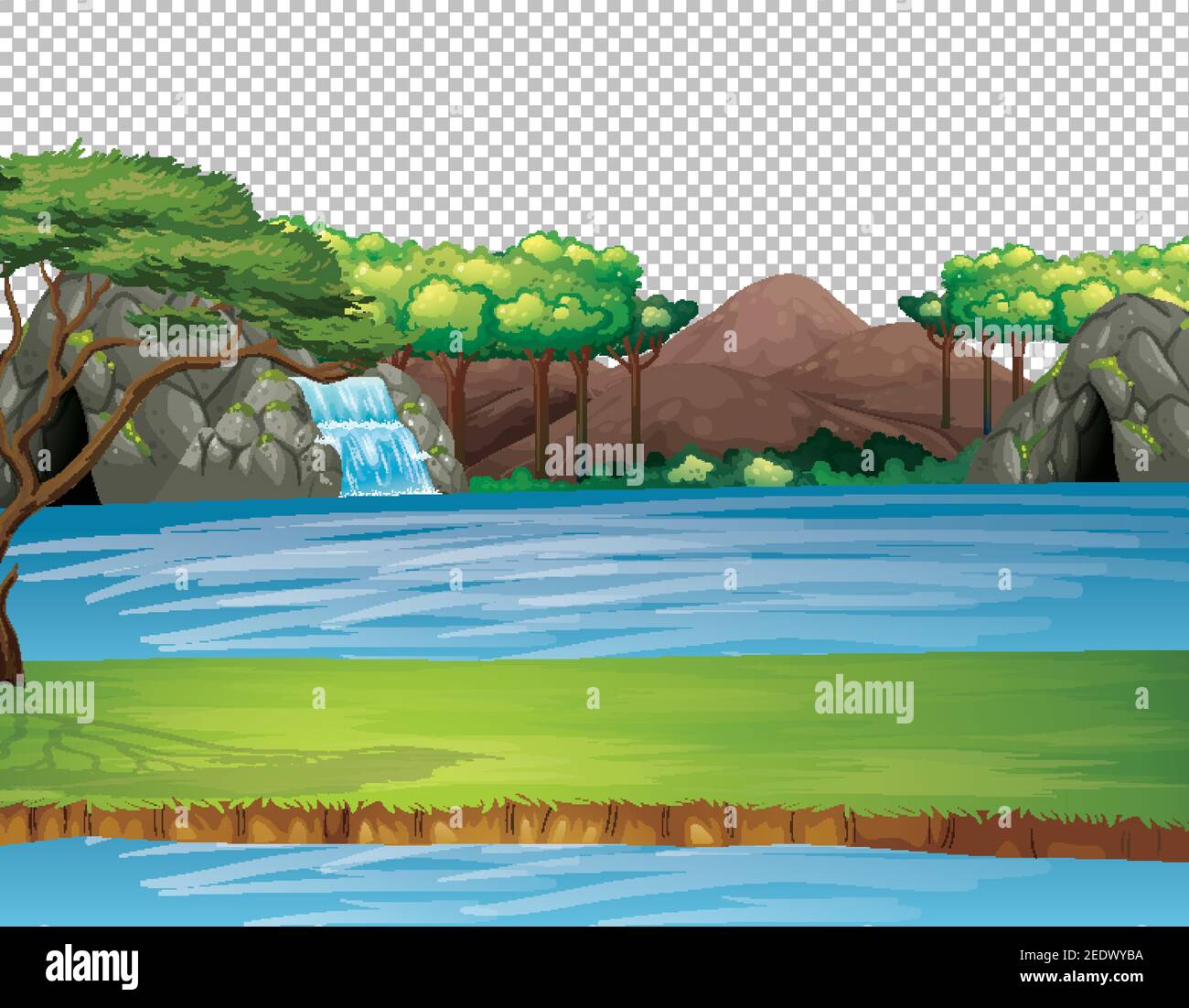 Nature outdoor landscape transparent background illustration Stock ...