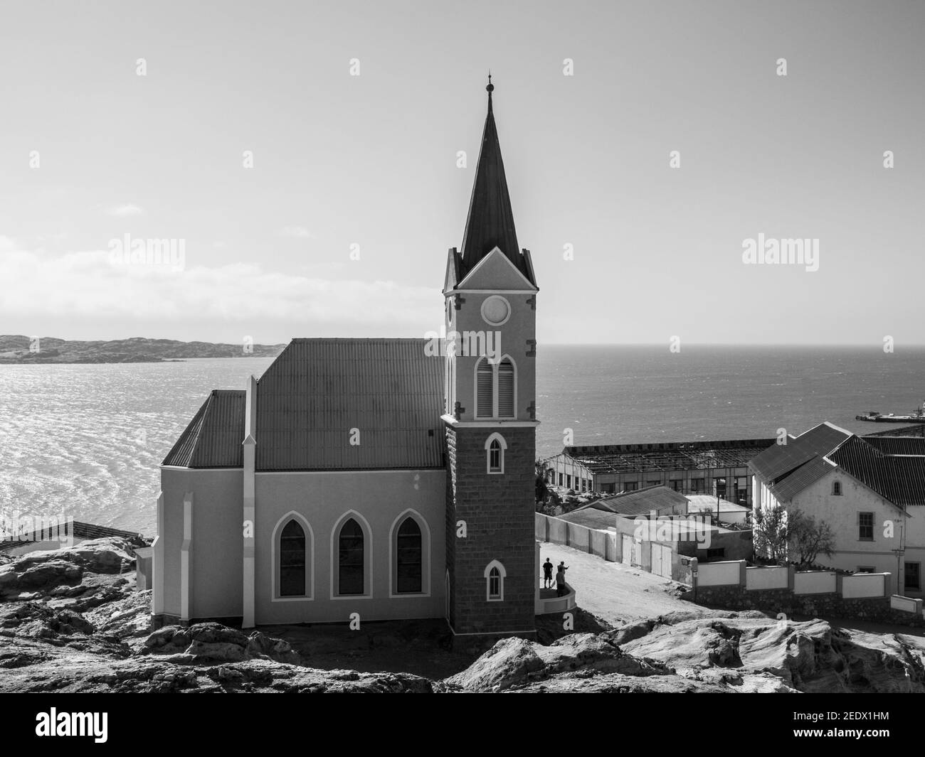 Colonial architecture stone facade Black and White Stock Photos ...