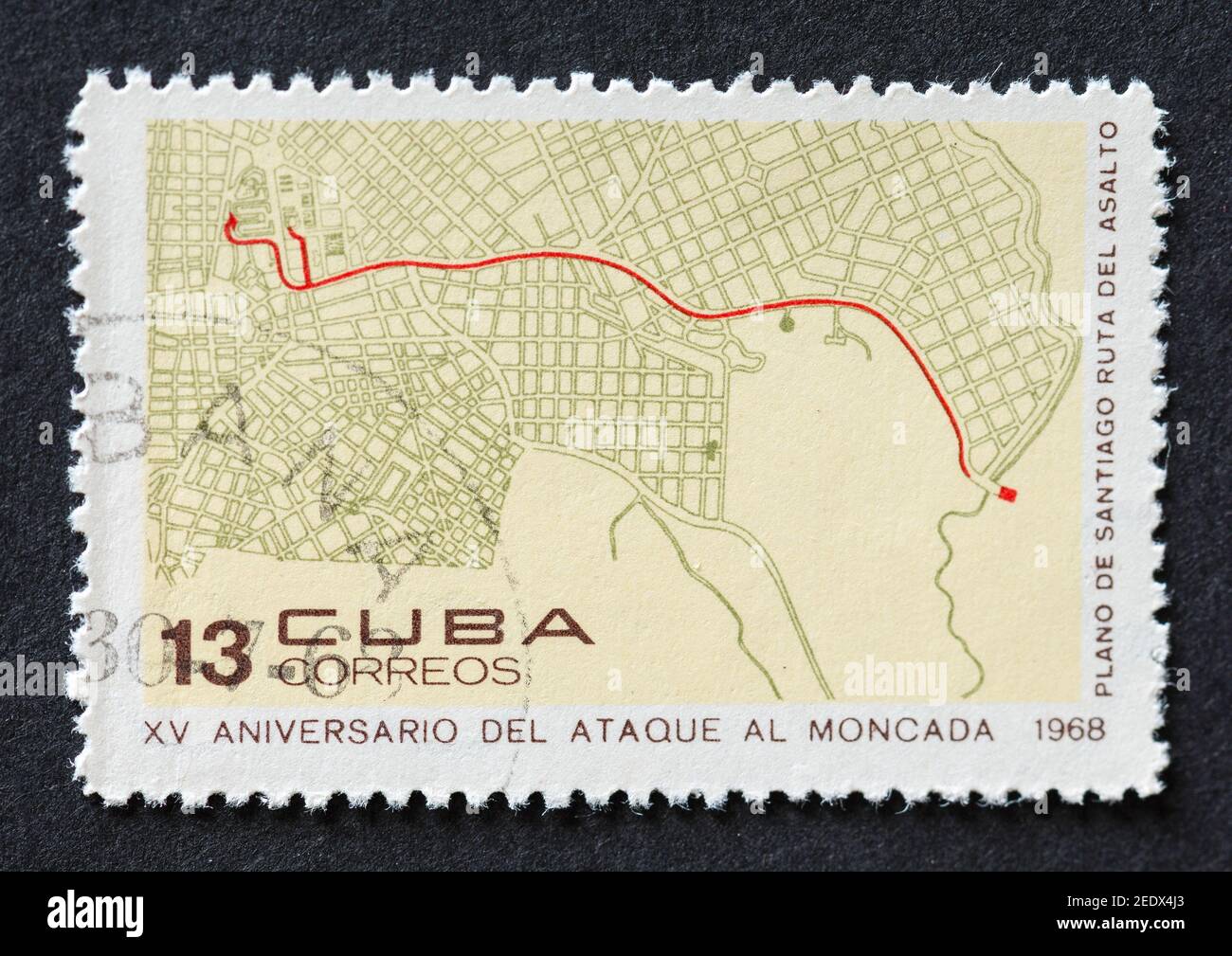 Old vintage Cuba Correos postal stamps. Series for the XV anniversary ...
