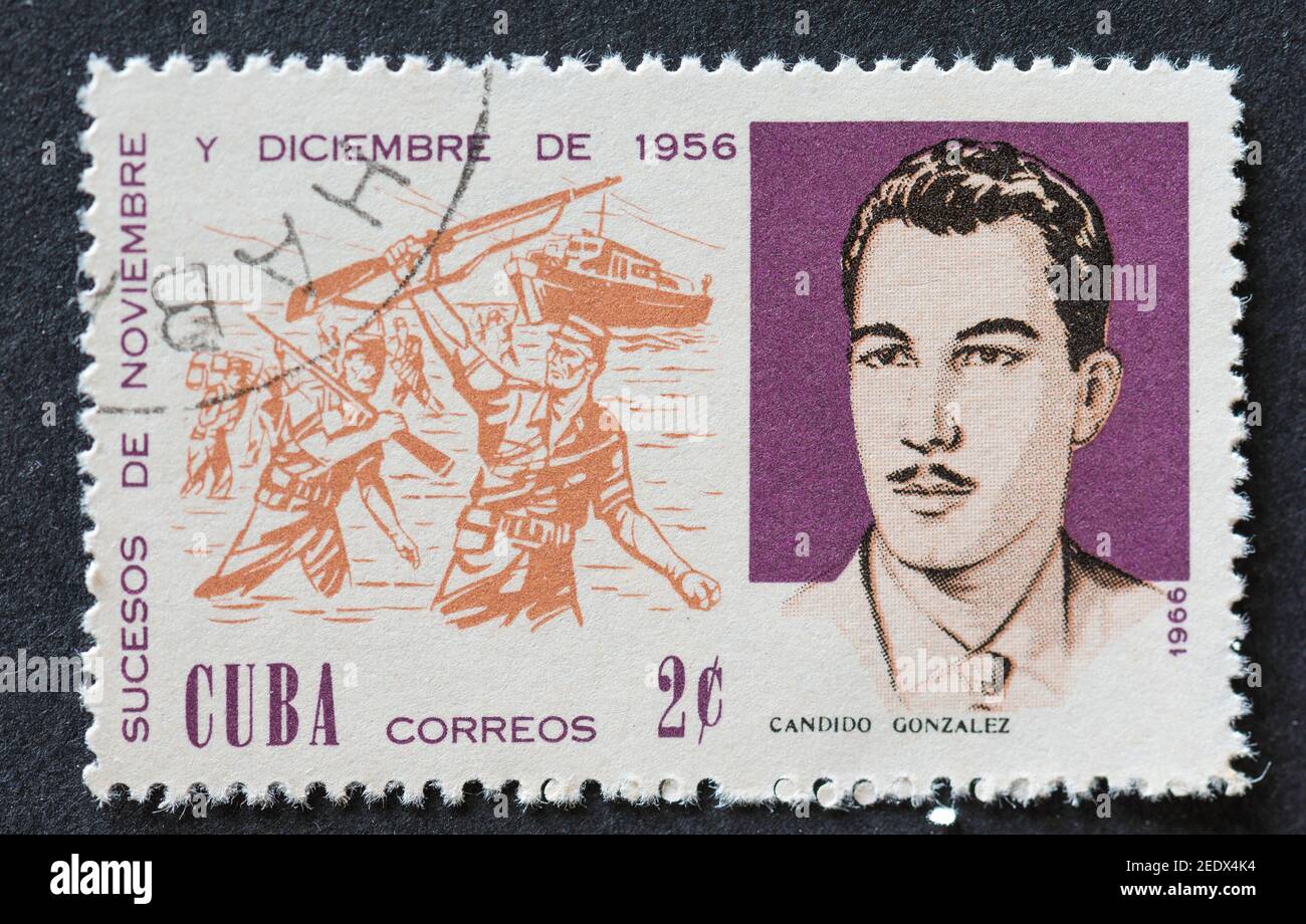Old vintage Cuban postal stamps Stock Photo - Alamy