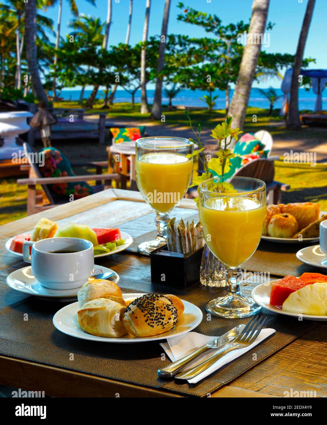 breakfast room on the beach Stock Photo - Alamy