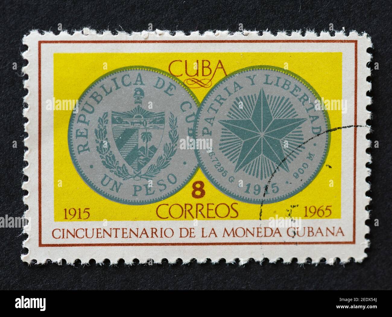 Old vintage Cuban postal stamps Stock Photo - Alamy