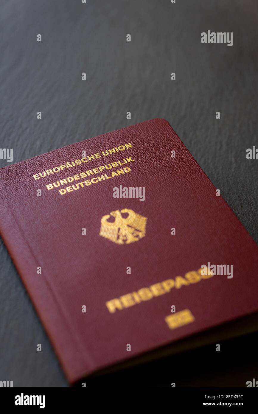 Closeup of a german passport Stock Photo - Alamy