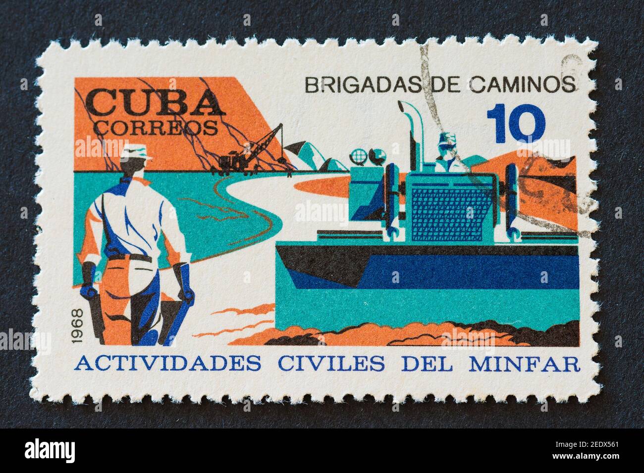 Old vintage Cuban postal stamps Stock Photo - Alamy