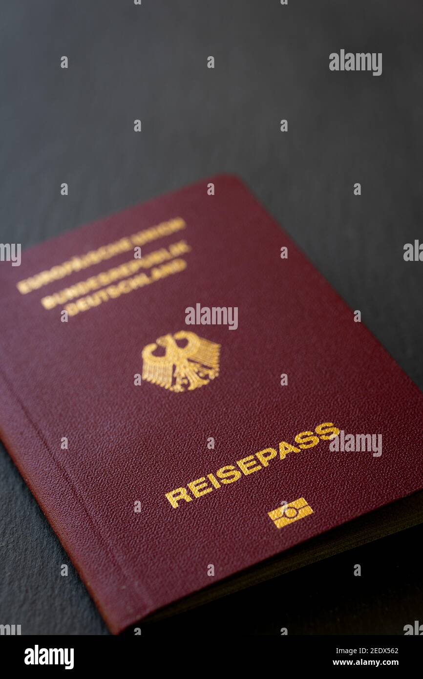 Closeup of a german passport Stock Photo - Alamy