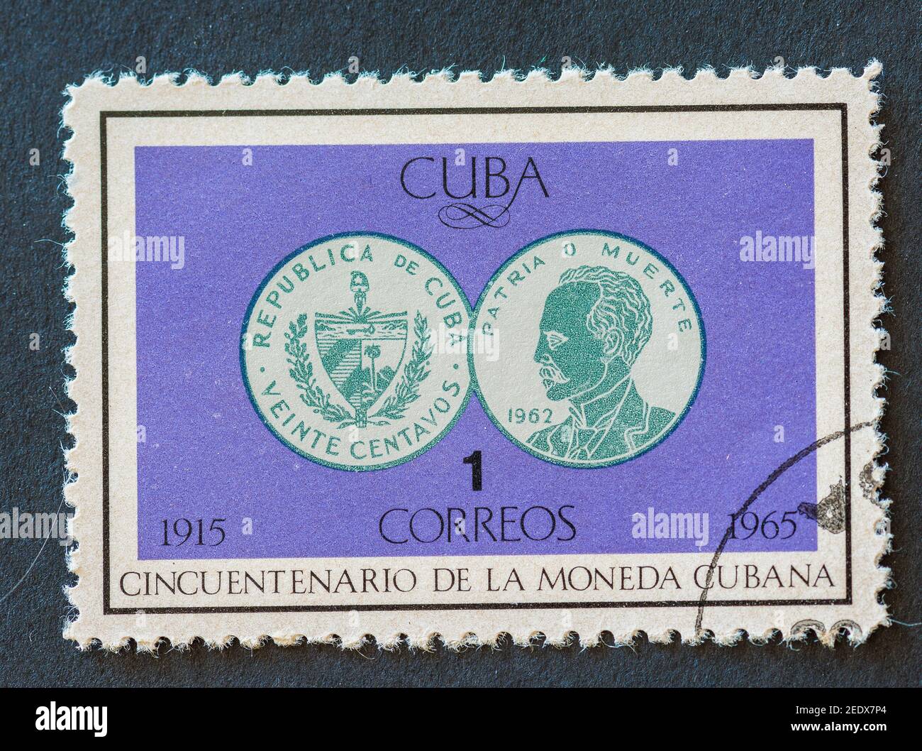 Old vintage Cuban postal stamps Stock Photo - Alamy
