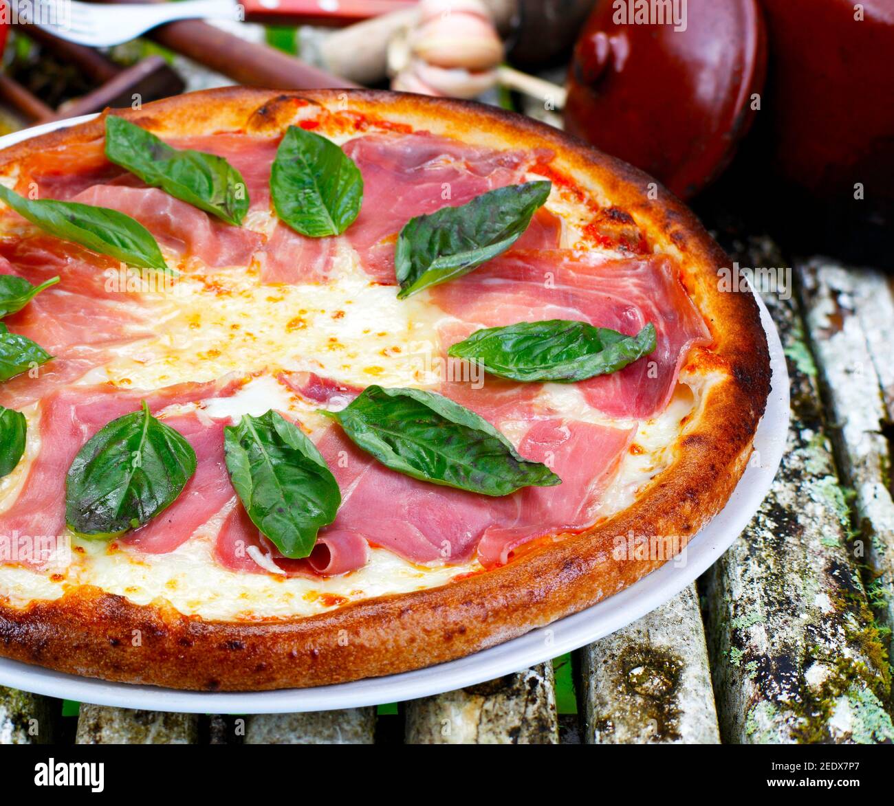 Delicious roast pizza Stock Photo - Alamy