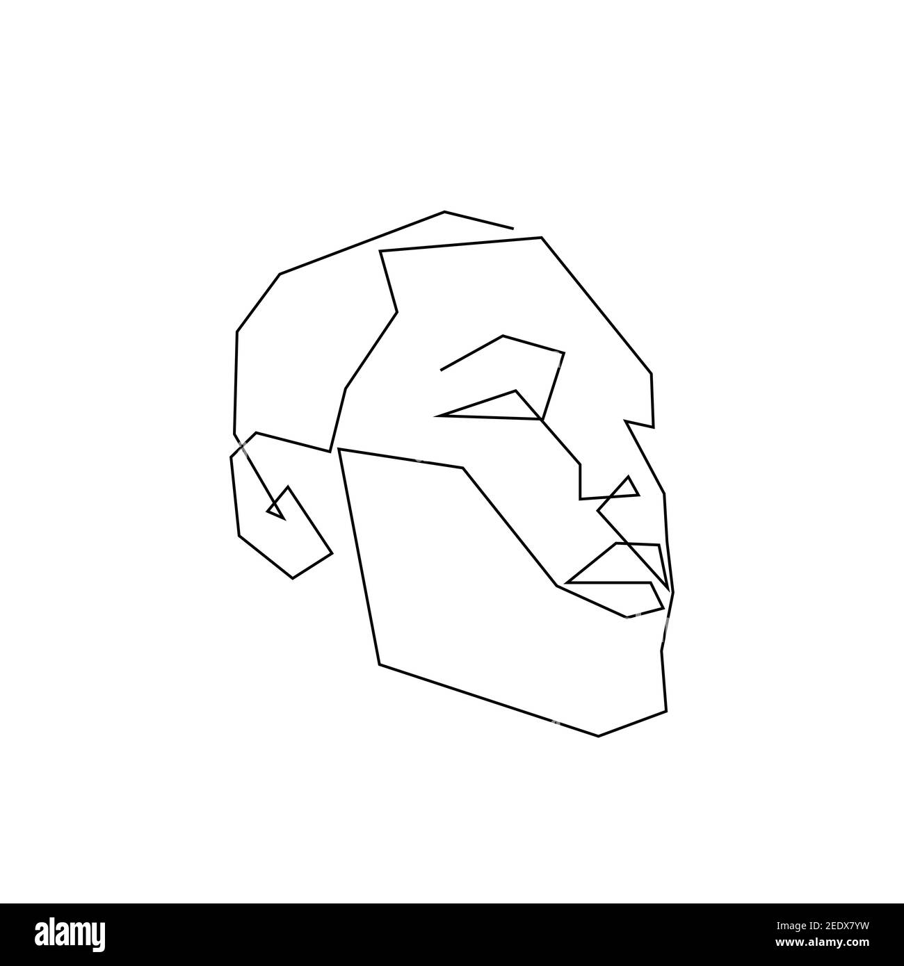 Angular face Stock Vector Images - Alamy