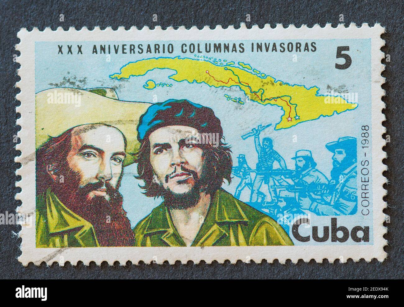 Old vintage Cuban postal stamps Stock Photo - Alamy