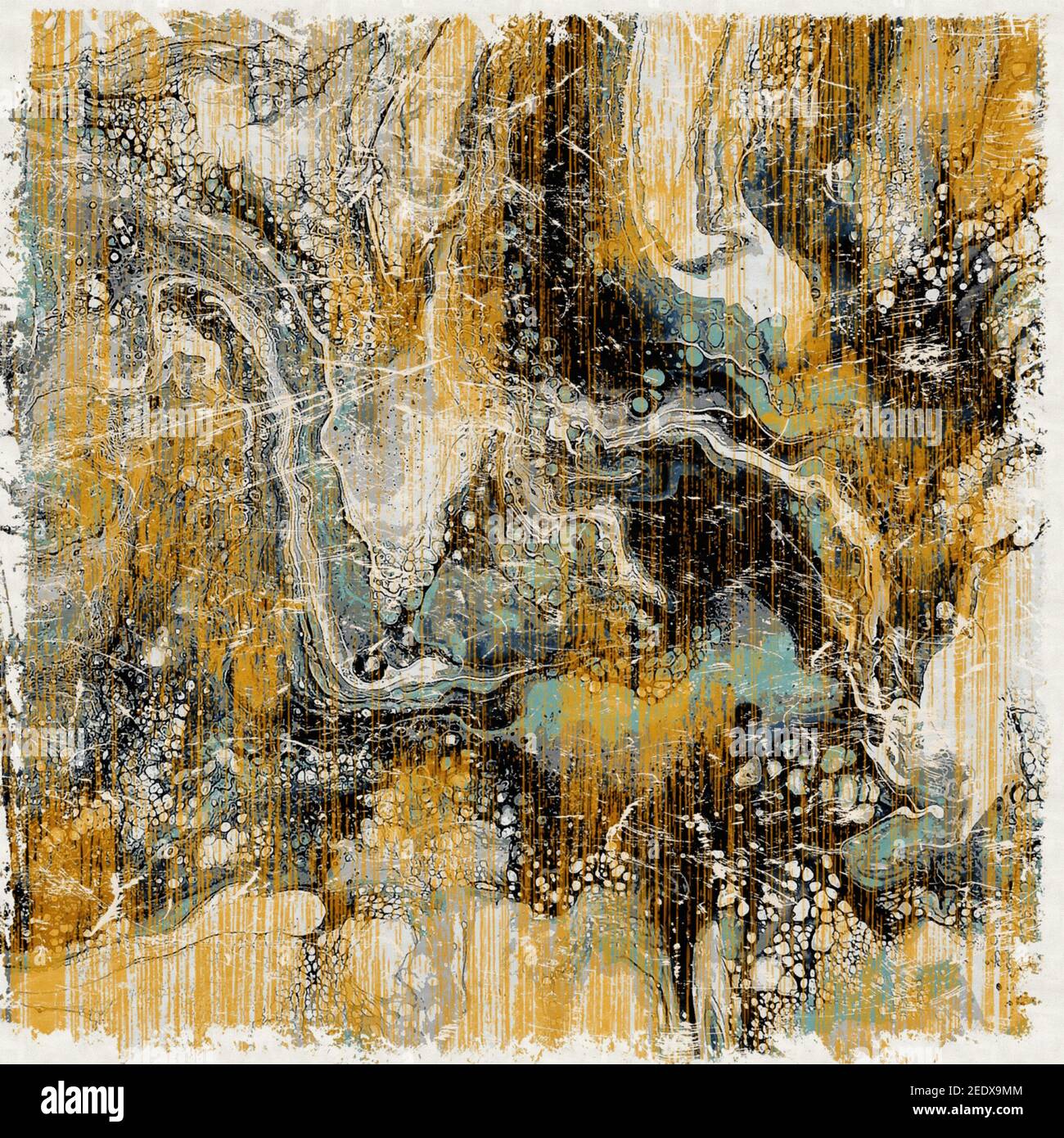 grunge texture of colored paint strokes and blurry stains with brushes ...