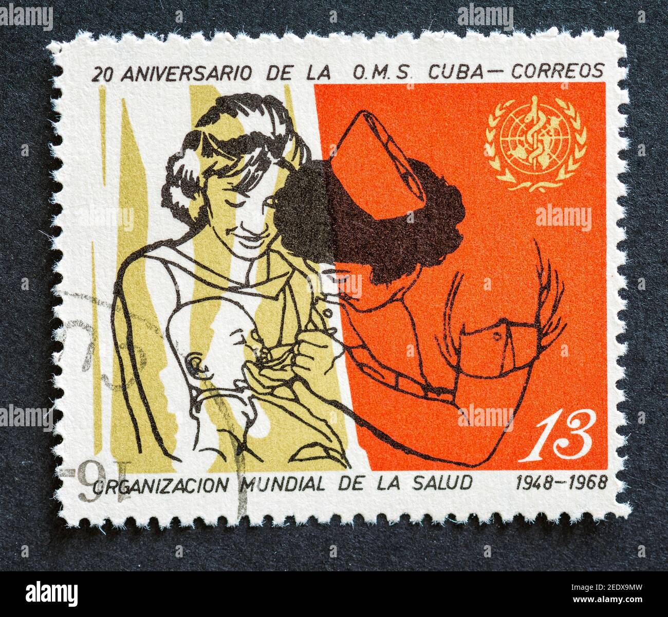Old vintage Cuban postal stamps Stock Photo - Alamy