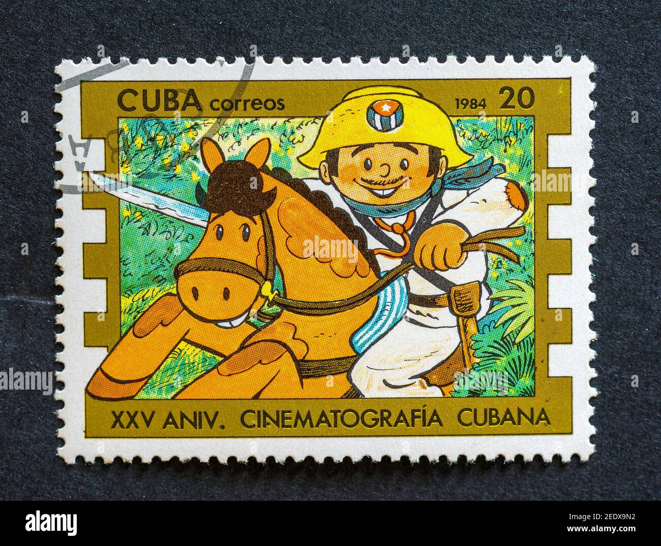 Old vintage Cuban postal stamps Stock Photo - Alamy