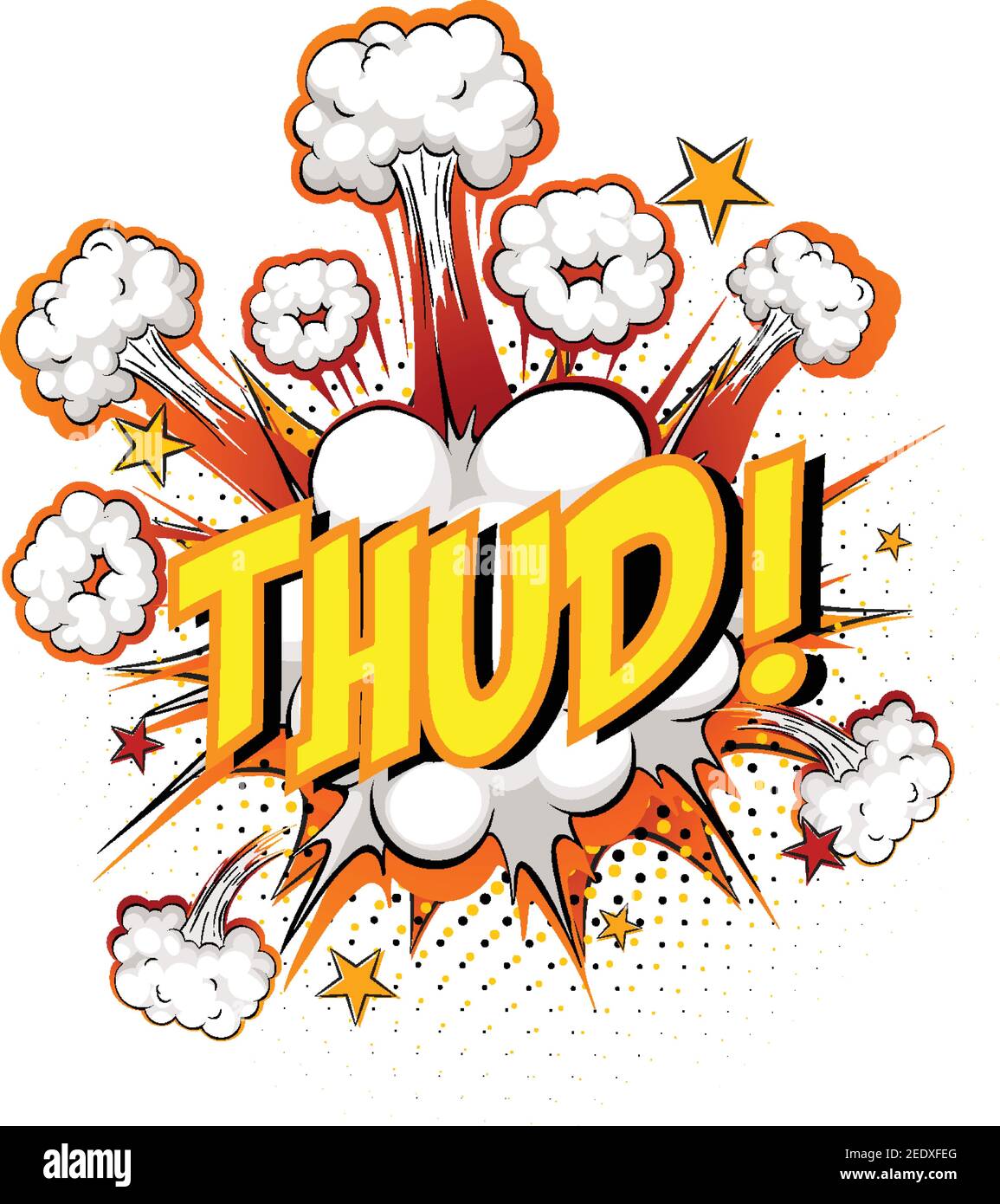 Word Thud on comic cloud explosion background illustration Stock Vector ...