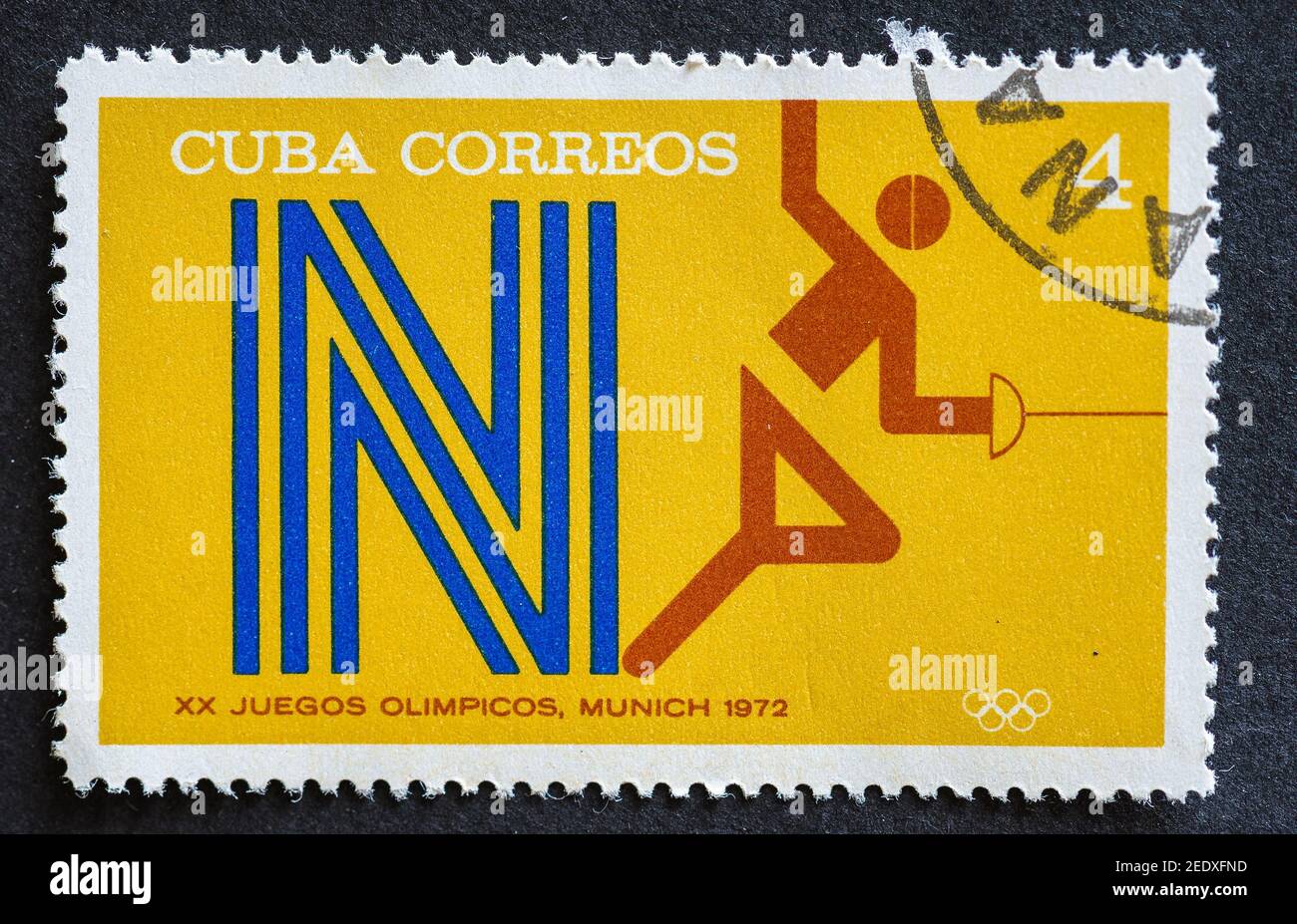 Old vintage Cuban postal stamps Stock Photo - Alamy