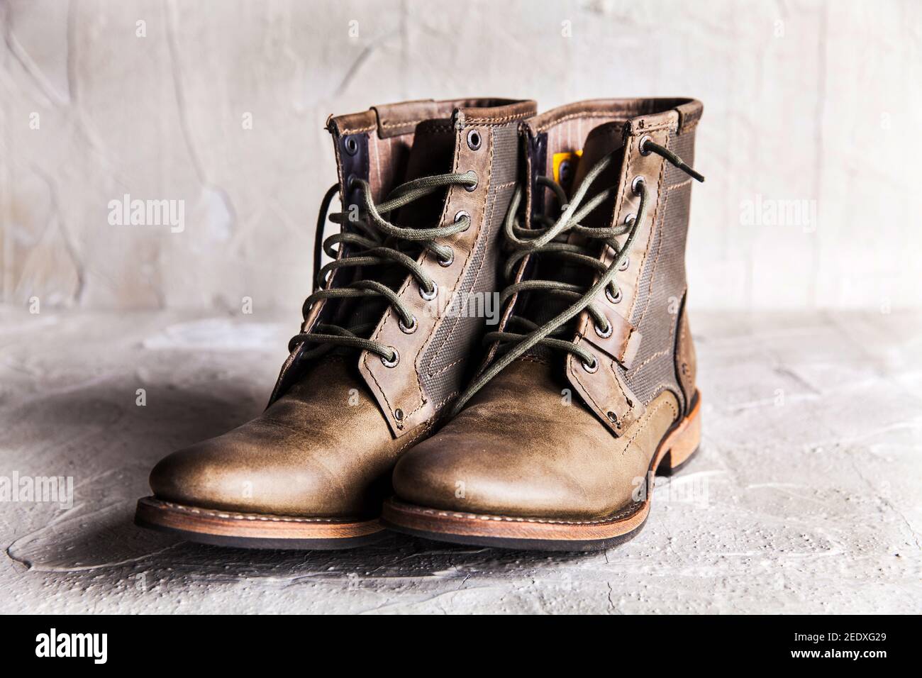 Pair of new boots Stock Photo - Alamy
