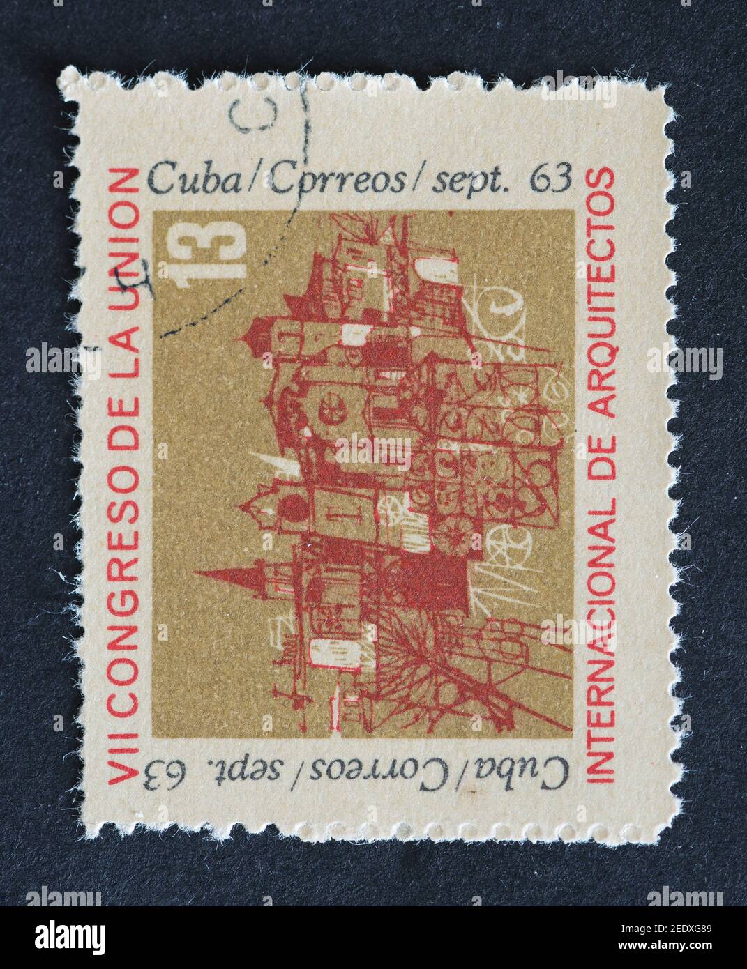 Old vintage Cuban postal stamps Stock Photo - Alamy