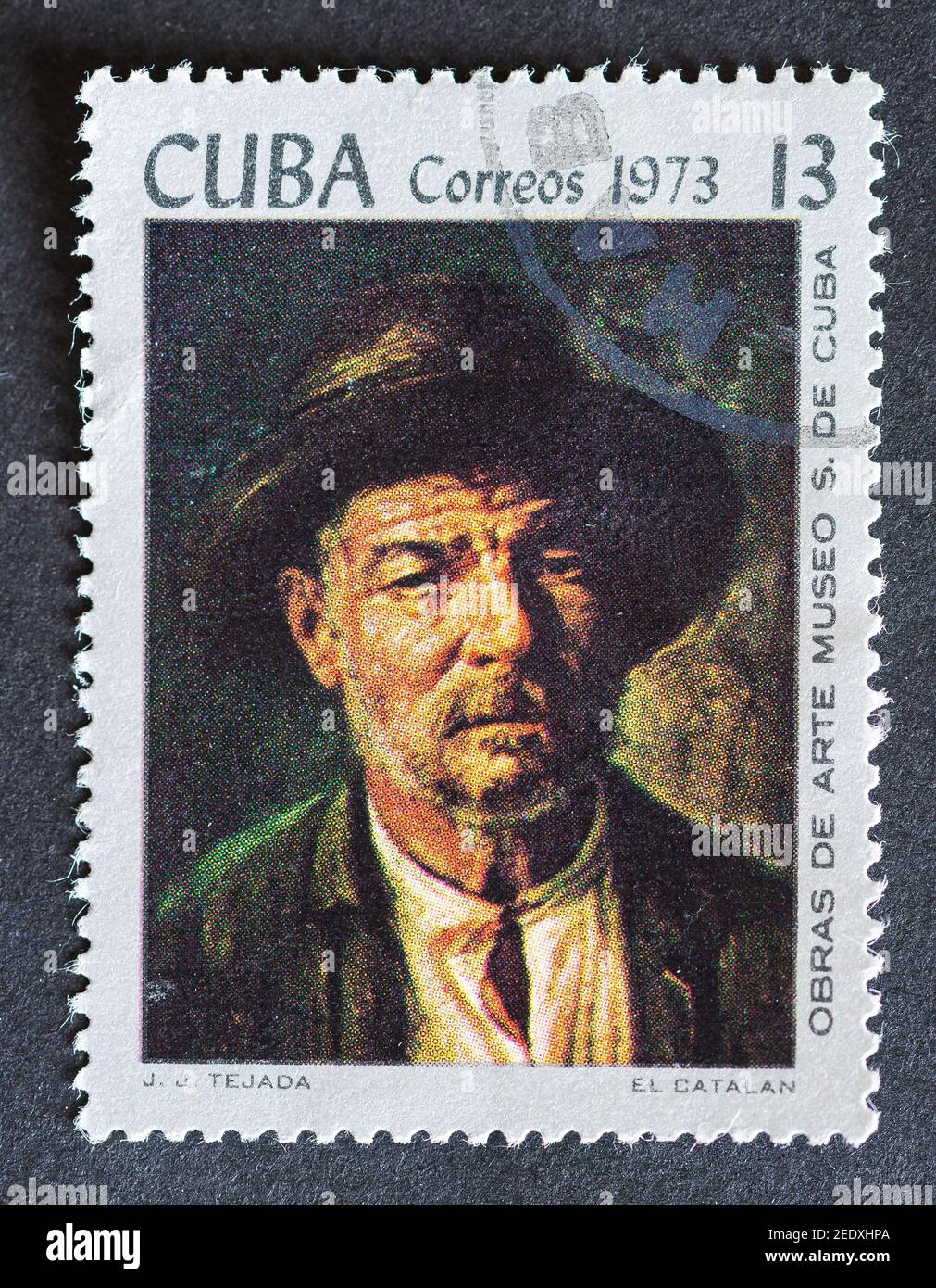 Old vintage Cuban postal stamps Stock Photo - Alamy