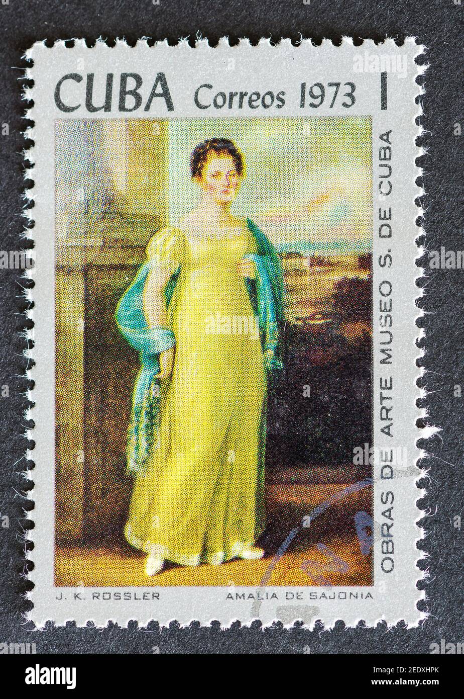 Old vintage Cuban postal stamps Stock Photo - Alamy