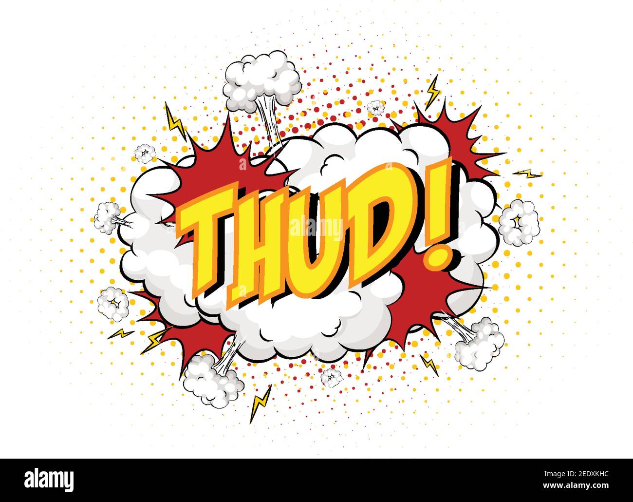Word Thud on comic cloud explosion background illustration Stock Vector ...