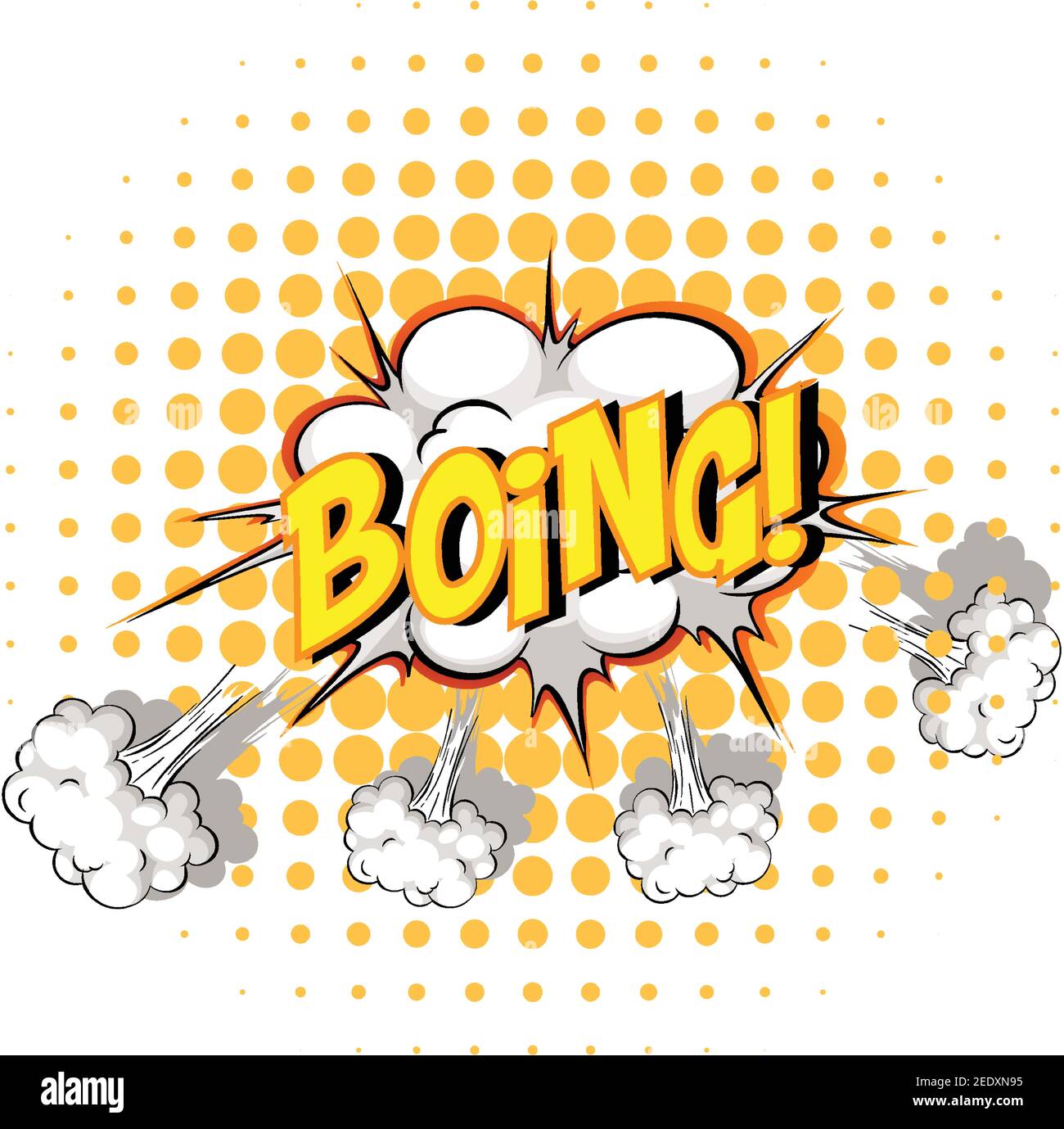 Comic speech bubble with boing text illustration Stock Vector Image ...