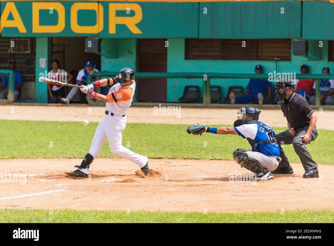 Cuban baseball classic: Industriales vs Villa Clara in the stadium ...