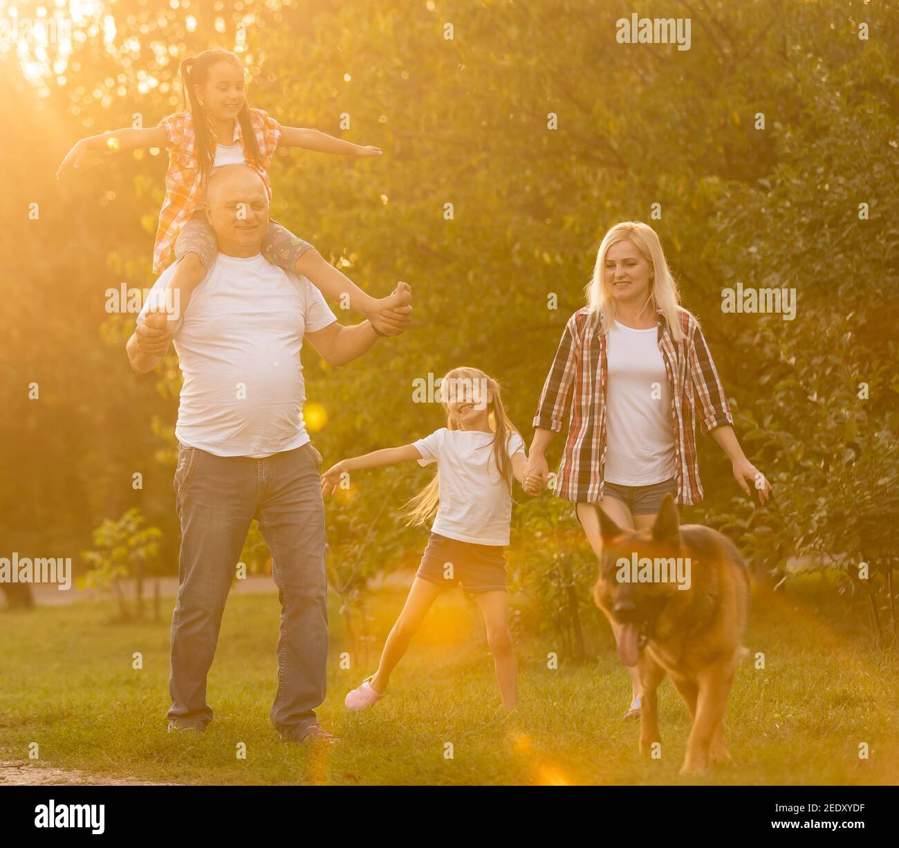 Multi Generation Family On Countryside Walk Stock Photo - Alamy