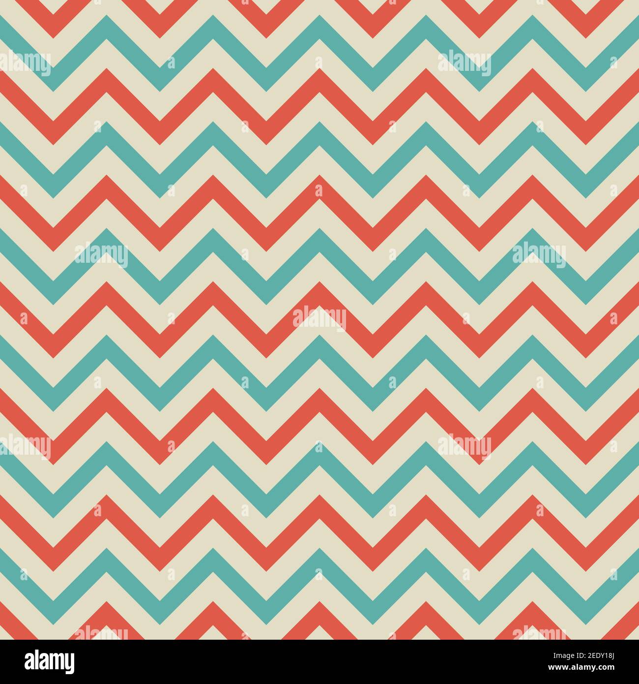 Seamless abstract pattern with red and blue zigzag lines on beige ...