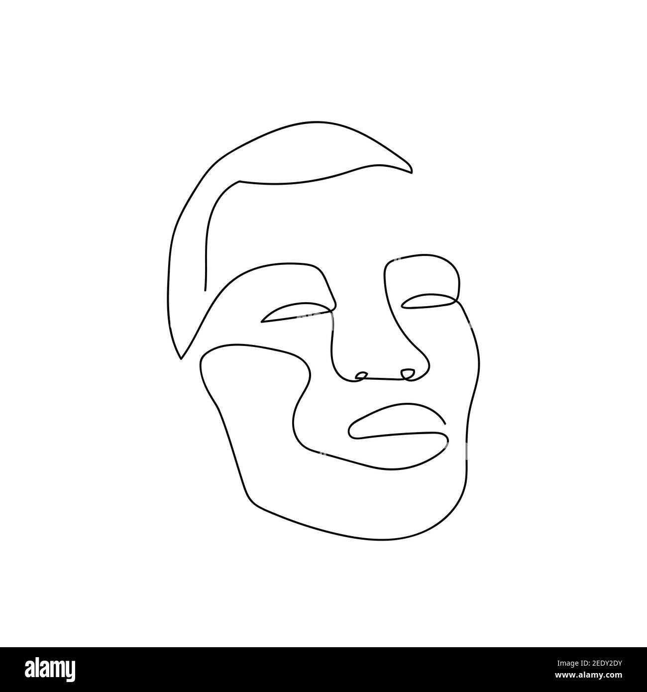 Line drawing face hi-res stock photography and images - Alamy