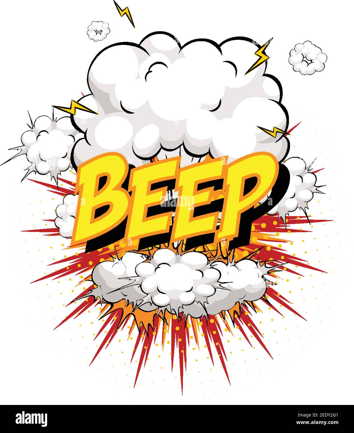 Word Beep on comic cloud explosion background illustration Stock Vector ...