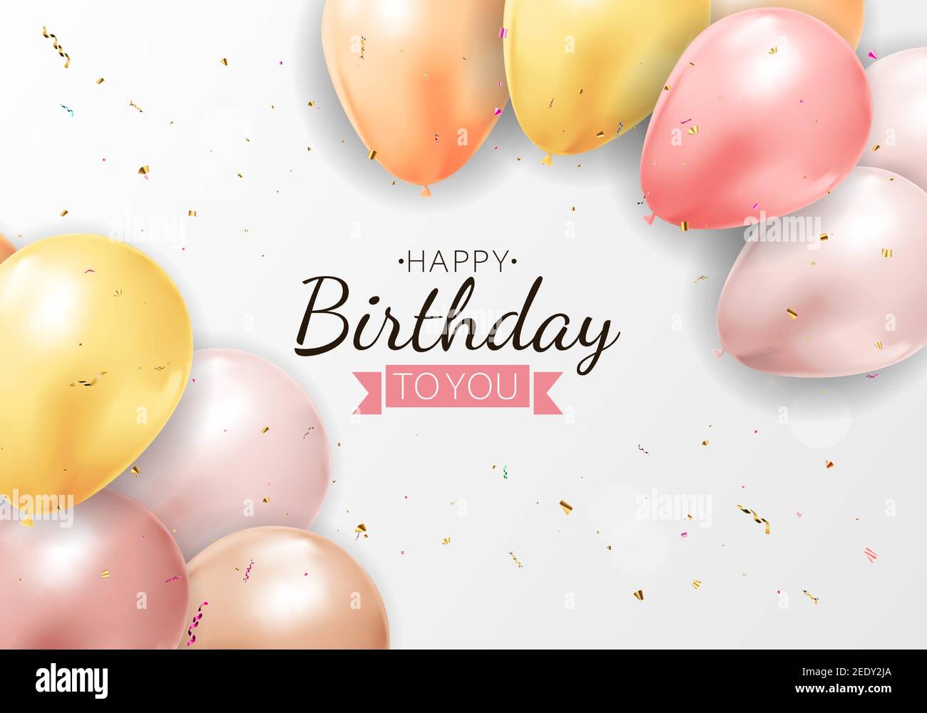 Realistic 3d balloon background for party, holiday, birthday, promotion ...