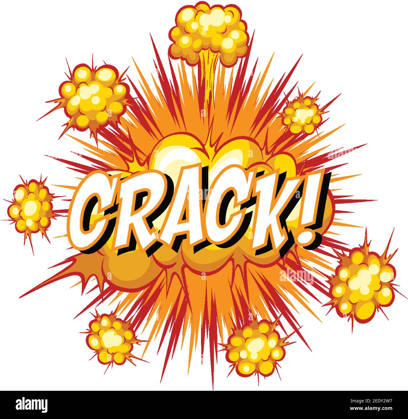 Comic speech bubble with crack text illustration Stock Vector Image ...