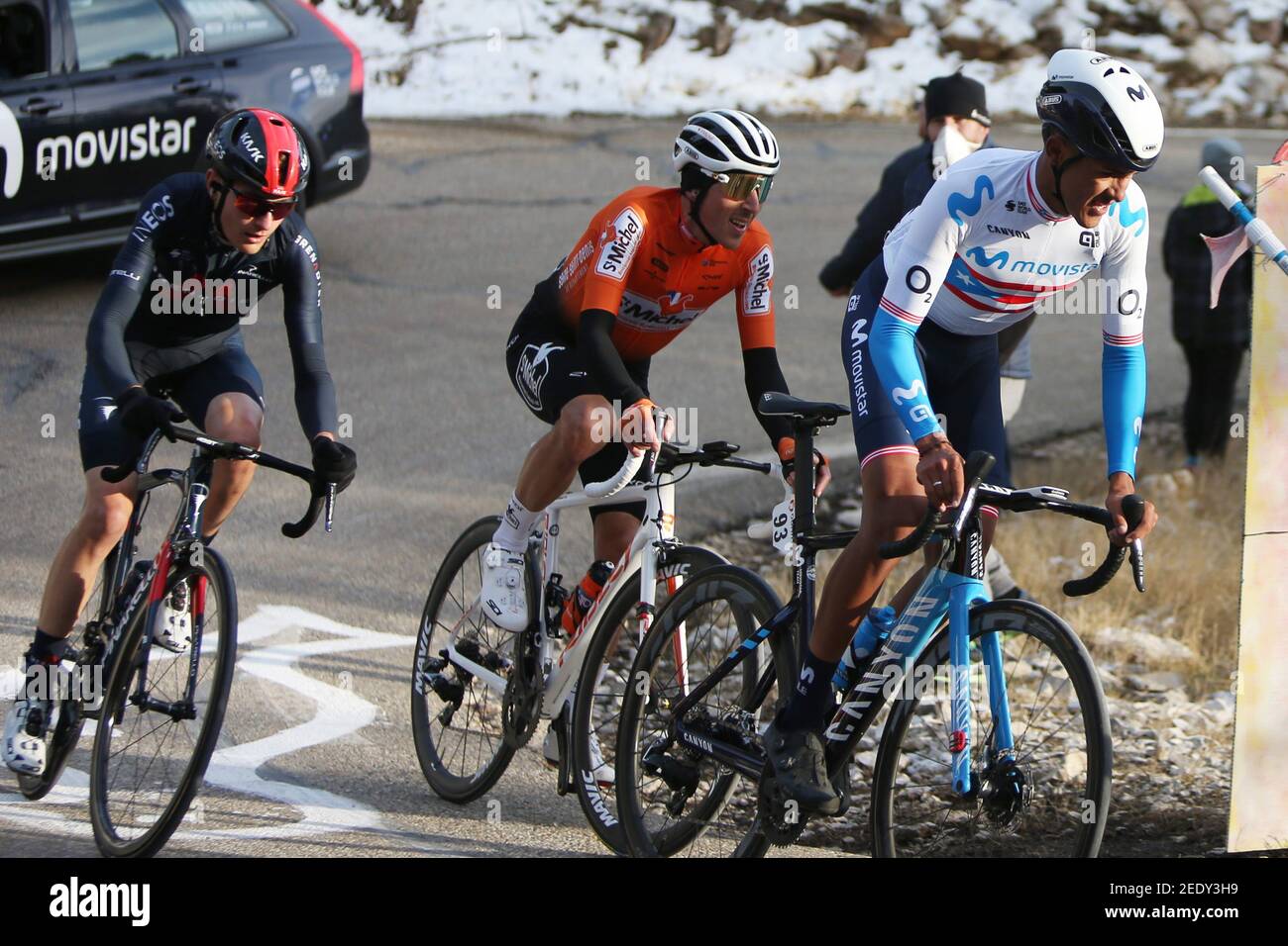 Abner Gonzales of Movistar Team, Stephane Rosseto of St Michel ...