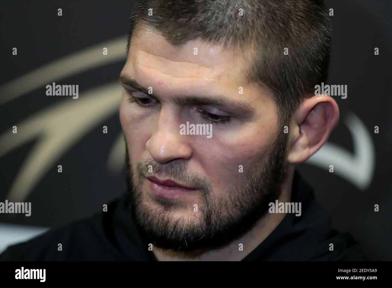 2021, Russia, Moscow, Russian UFC fighter Khabib Nurmagomedov buy EFC ...