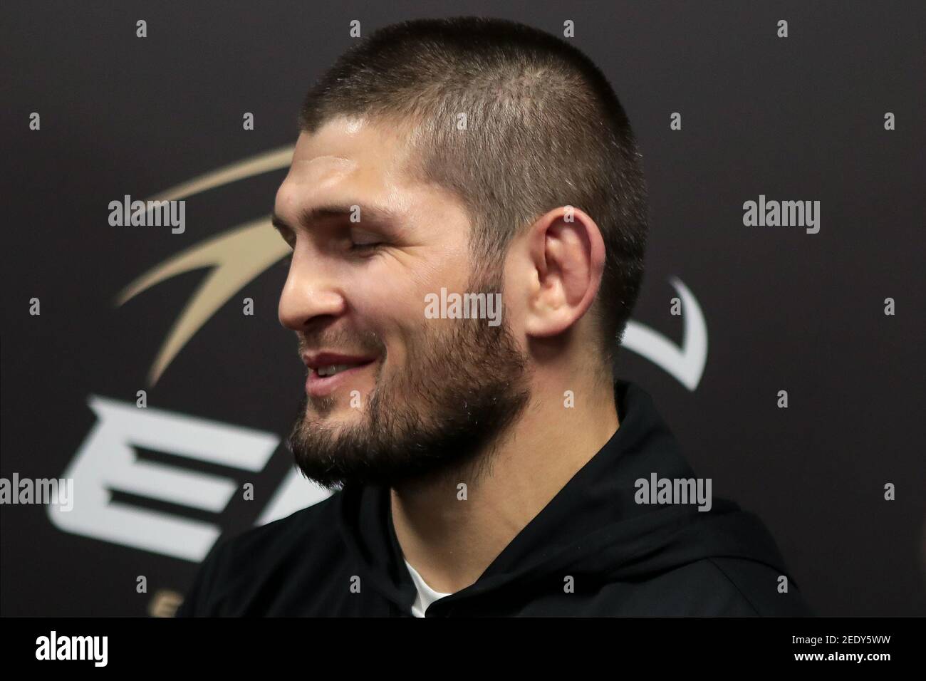 2021, Russia, Moscow, Russian UFC fighter Khabib Nurmagomedov buy EFC ...
