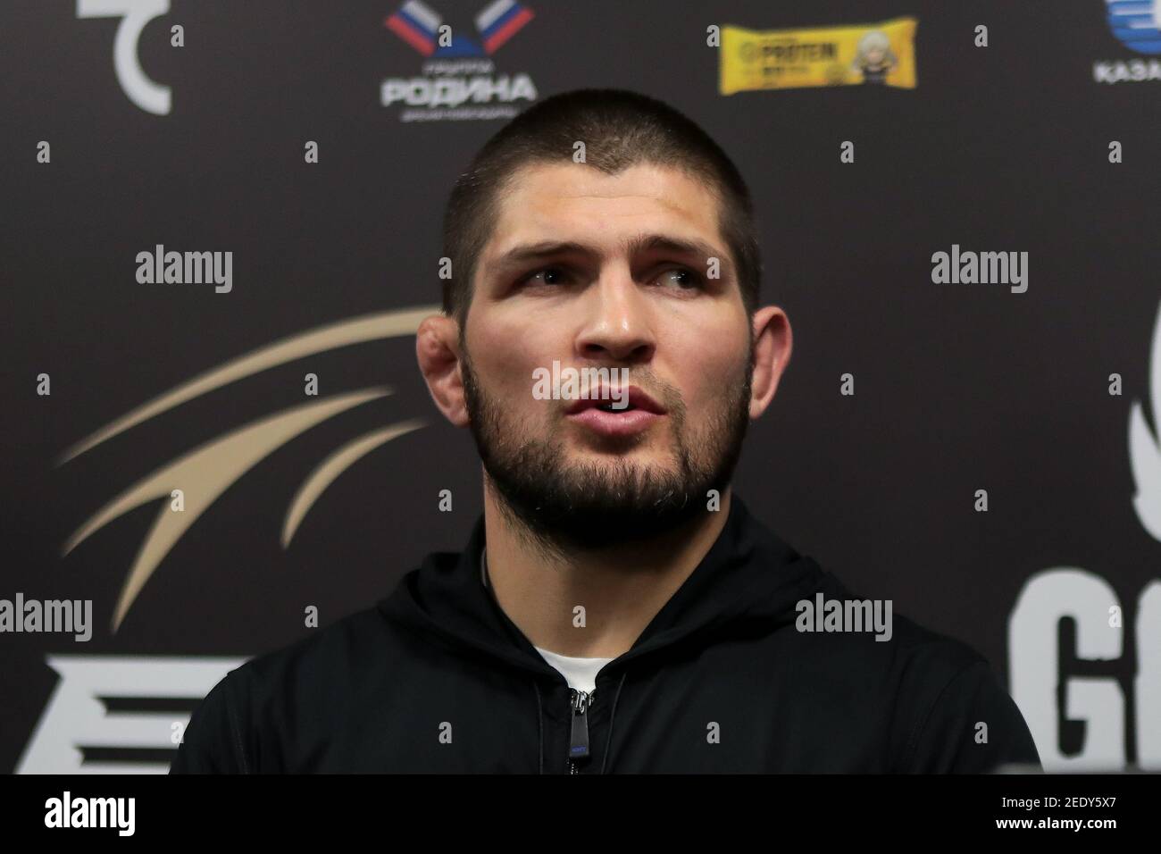 2021, Russia, Moscow, Russian UFC fighter Khabib Nurmagomedov buy EFC ...