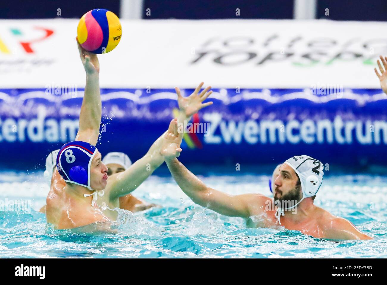 ROTTERDAM, NETHERLANDS - FEBRUARY 15: Ivan Nagaev of Russia, Cosmin ...