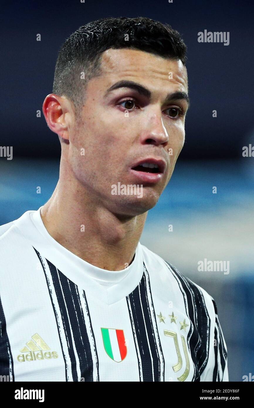 Cristiano Ronaldo of Juventus reacts during the Italian championship ...