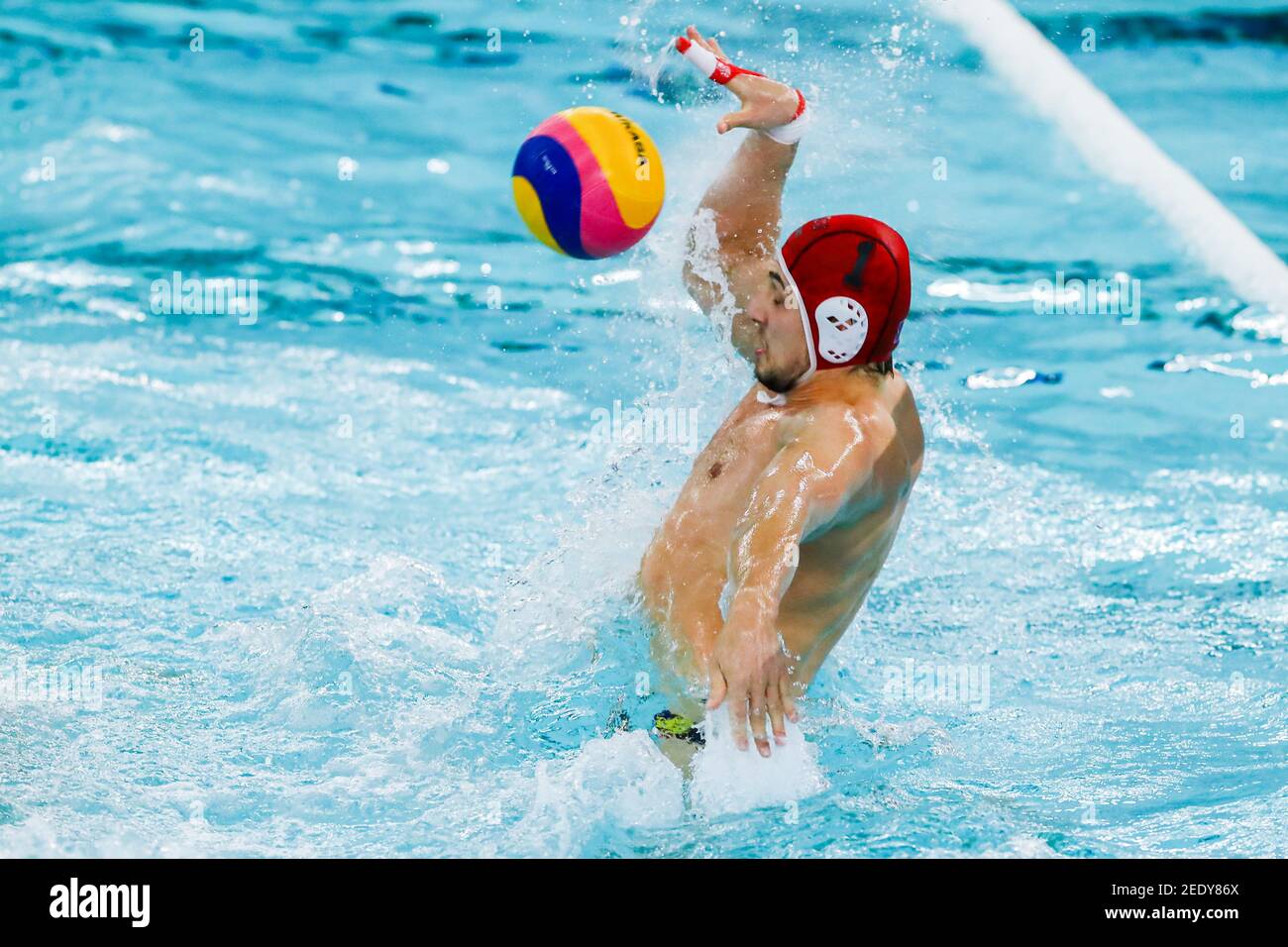 ROTTERDAM, NETHERLANDS - FEBRUARY 15: Marius Florin Tic of Romania ...