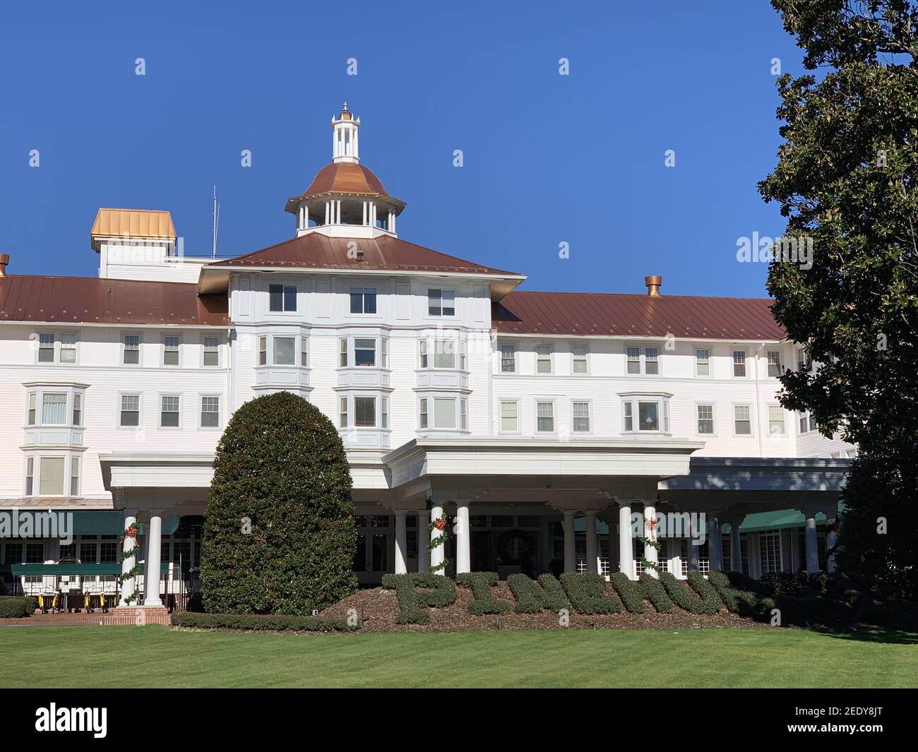 Pinehurst golf clubhouse with historic architecture and copper roof in ...