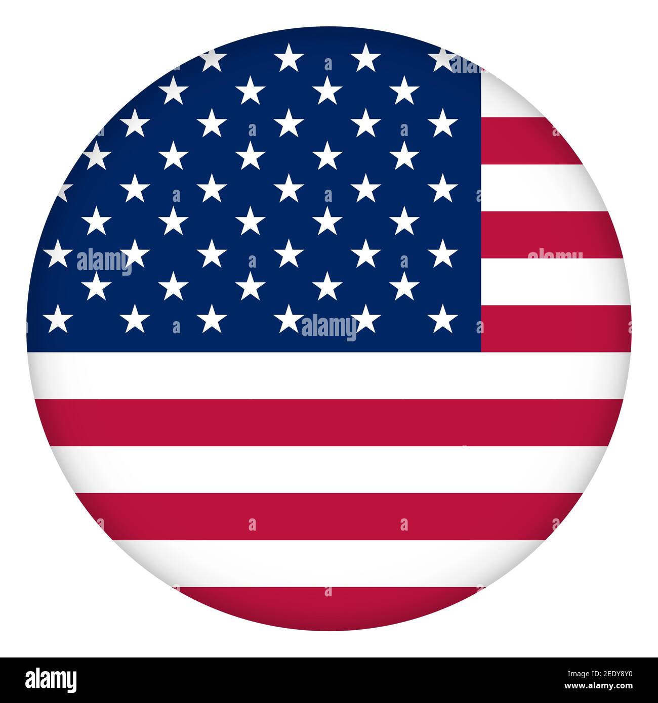 Flag of USA round icon, badge or button. American national symbol ...