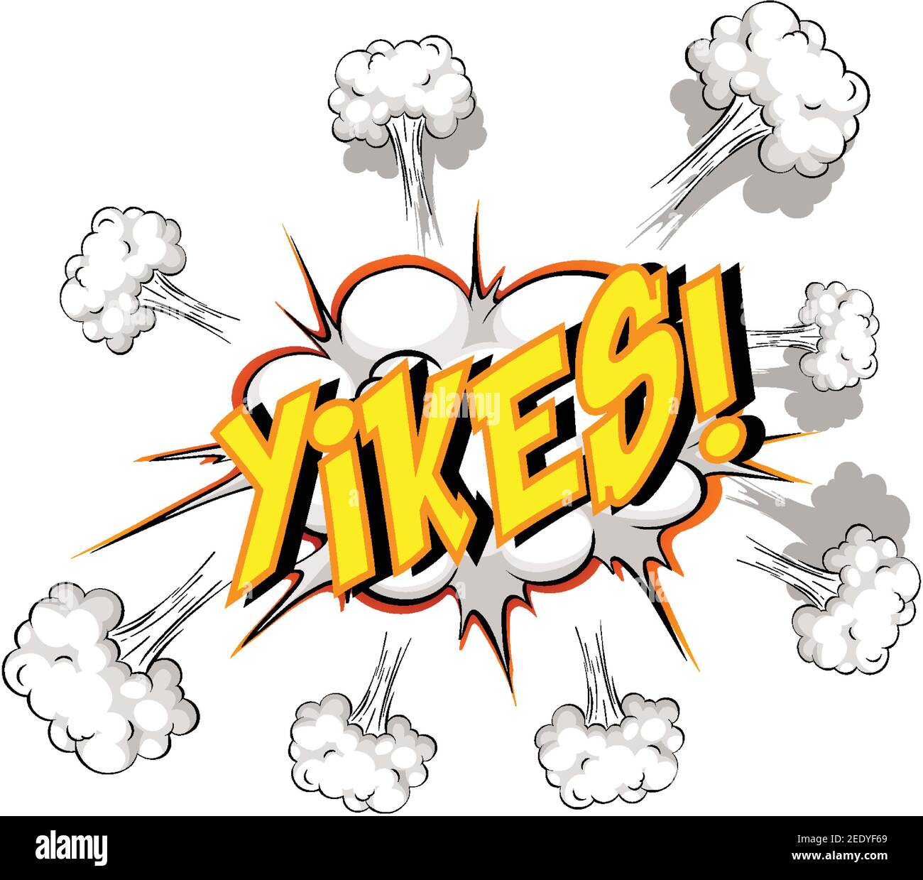 Comic speech bubble with yikes text illustration Stock Vector Image ...