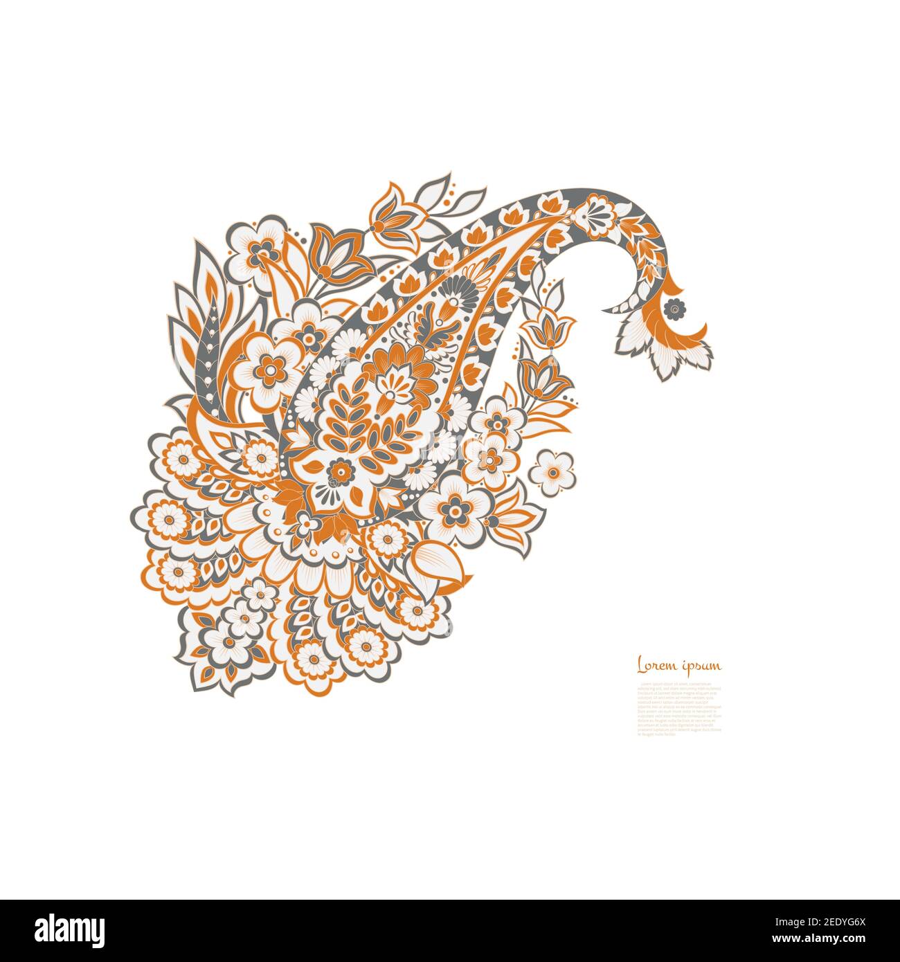 Vector Paisley pattern in floral indian style Stock Vector Image & Art ...
