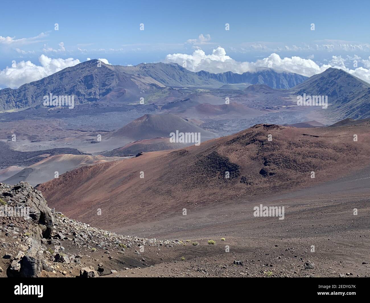Beautiful shot of the landscape at Haleakala, the East Maui Volcano in ...
