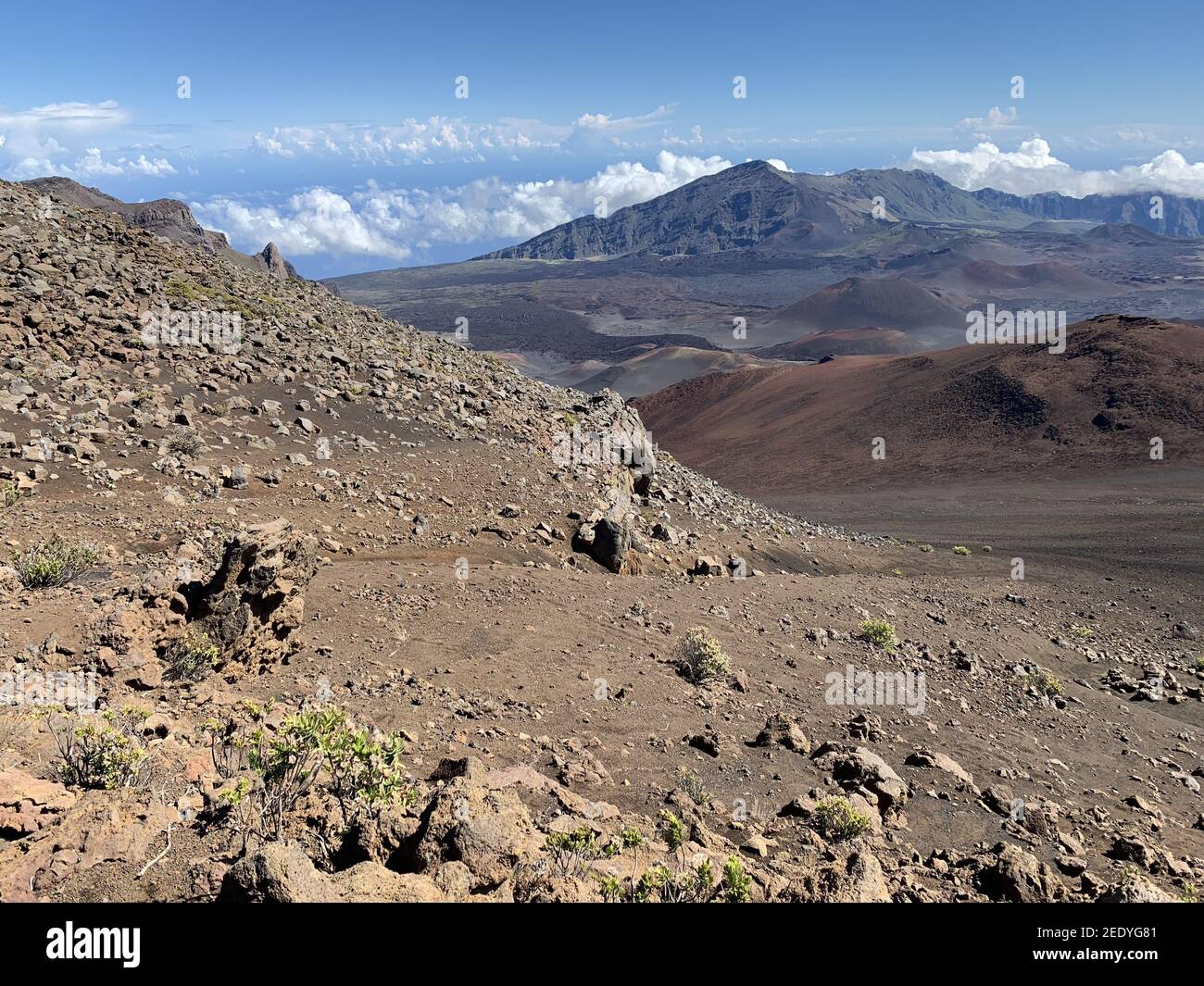 Beautiful shot of the landscape at Haleakala, the East Maui Volcano in ...