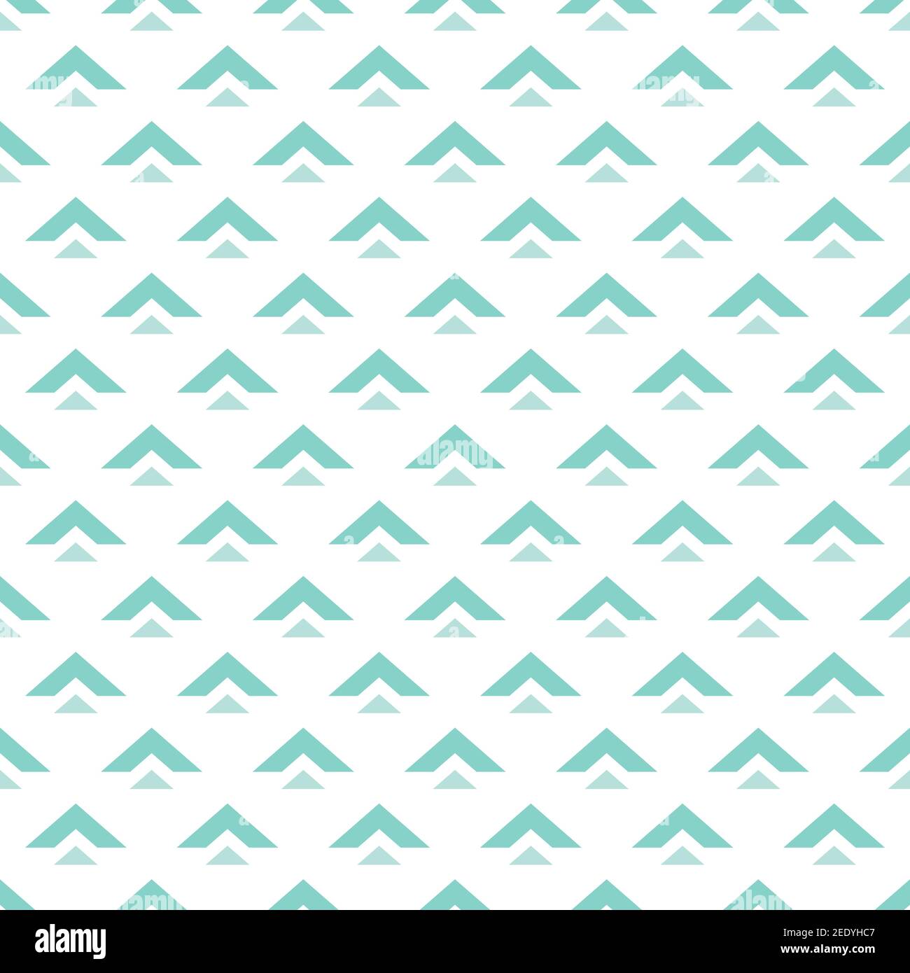Abstract ornament with blue triangles on white background. Geometric ...